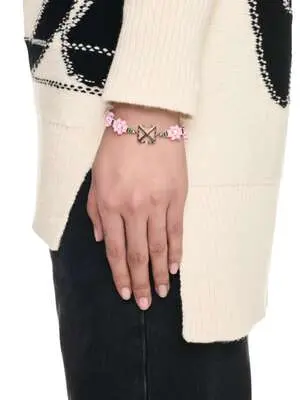 Off-White Flower-bead Arrow Bracelet