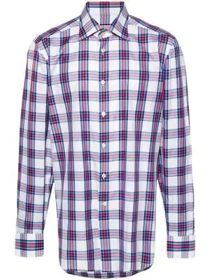 Kiton Checked Cotton Shirt - White