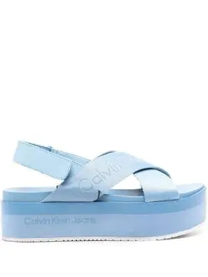 Calvin Klein 55mm Logo-jacquard Flatform Sandals