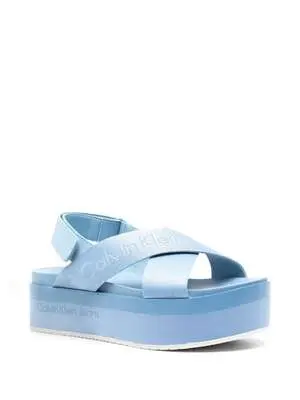 Calvin Klein 55mm Logo-jacquard Flatform Sandals