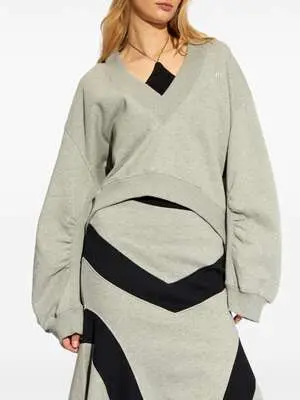 Attico Logo Cotton Sweatshirt - Grey
