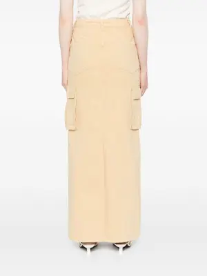 SELF-PORTRAIT Gem-embellished Denim Maxi Skirt