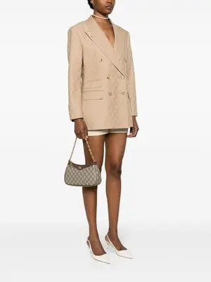 Gucci Neutral Small Ophidia Shoulder Bag