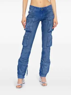 Attico Low-rise Cargo Jeans - Blue