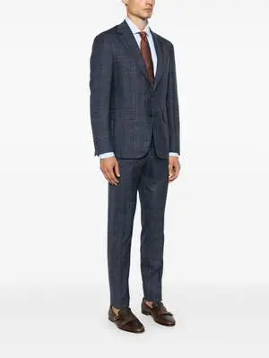 Canali Check-pattern Single-breasted Suit