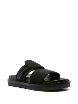 Calvin Klein Double Logo-print Slippers