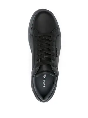 Calvin Klein Plaque Leather Sneakers