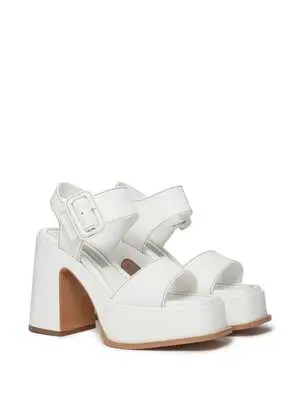 Stella McCartney Skyla 125mm Platform Sandals - White