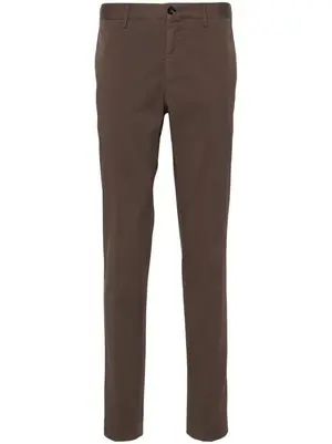 Incotex Mid-rise Slim Cut Chino Trousers - Brown