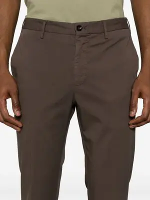 Incotex Mid-rise Slim Cut Chino Trousers - Brown