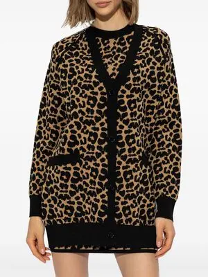Max Mara Tenore Leopard-intarsia Cardigan