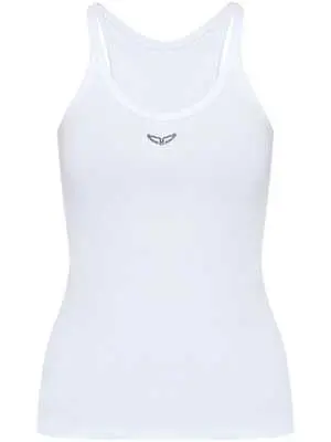 Zadig&Voltaire Alba Logo Plaque Cotton Tank Top - White