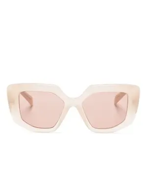 Prada Geometric Frame Sunglasses - Neutrals