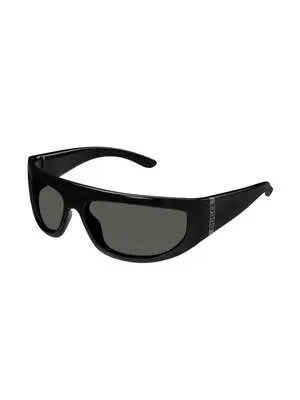 Gucci Biker-frame Tinted Sunglasses - Black