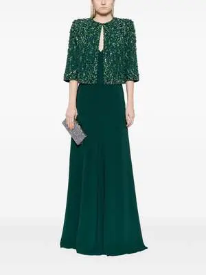 Jenny Packham Vanity Beaded Cropped Jacket