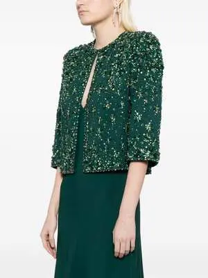 Jenny Packham Vanity Beaded Cropped Jacket