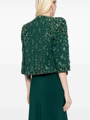 Jenny Packham Vanity Beaded Cropped Jacket