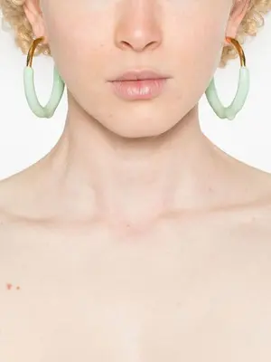 Sunnei Large Rubberised Hoop Earrings