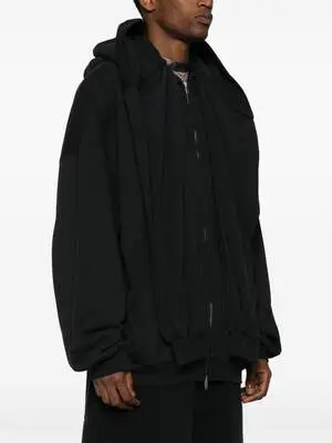 Balenciaga Zip-up Layered Hoodie