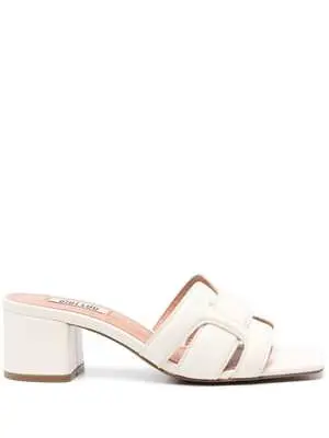 BIBI LOU Holly 50mm Leather Mules - Neutrals