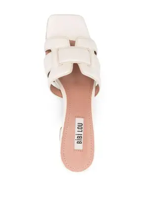BIBI LOU Holly 50mm Leather Mules - Neutrals