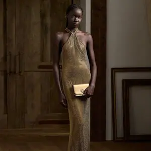 Ralph Lauren Braydon Embellished Foiled Evening Dress