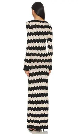 CAPITTANA Ella Stripes Knitted Maxi Dress