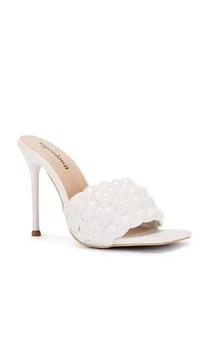 Superdown Jocelyn High Heel Mules With Square Toe And Braided Detail