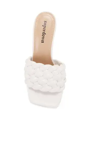Superdown Jocelyn High Heel Mules With Square Toe And Braided Detail