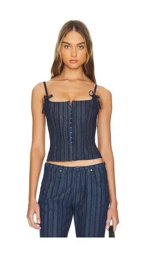Lioness Charismatic Denim Corset - Dark Denim