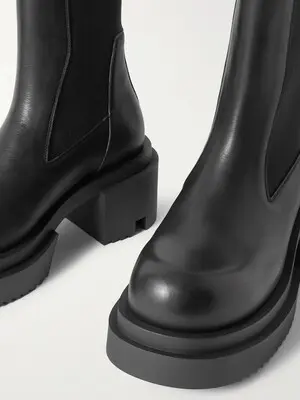 Rick Owens Beatle Bogun Leather Chelsea Boots