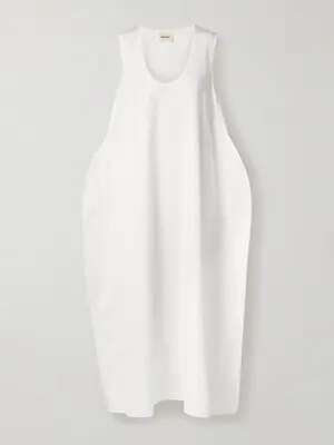Khaite Coli Cotton-poplin Midi Dress