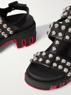CHRISTIAN LOUBOUTIN Gladiadune Studded Leather Sandals