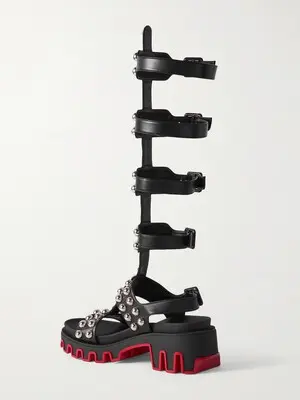 CHRISTIAN LOUBOUTIN Gladiadune Studded Leather Sandals
