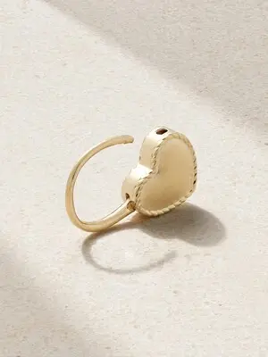 Yvonne Léon Créole Cadenas Coeur Single Earring - Black