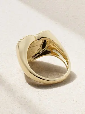 Yvonne Léon Chevalière Coeur Ring - Black