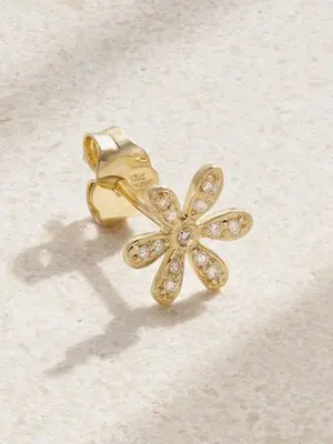 SYDNEY EVAN Daisy Diamond Earring - Gold