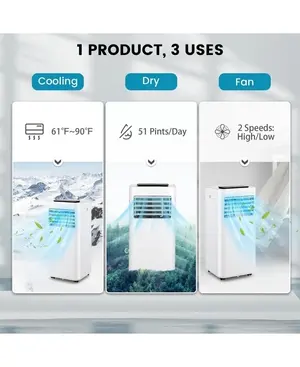 SUGIFT 10000 Btu Portable Air Conditioner With Sleep Mode