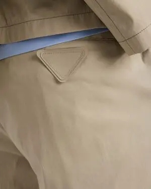 Prada Stretch Poplin Wide Leg Pants - Neutral