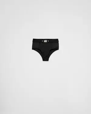 Prada Interlock Fabric Bikini Bottom - Black