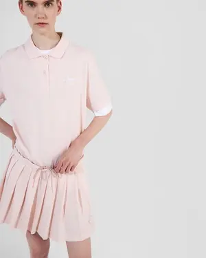 Prada Pleated Piqué Miniskirt