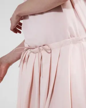 Prada Pleated Piqué Miniskirt