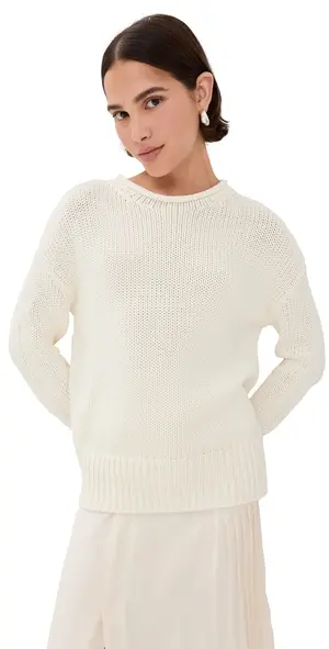 LA LIGNE Solid Marina Sweater - Ivory