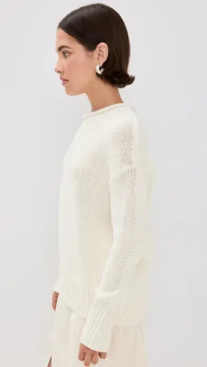 LA LIGNE Solid Marina Sweater - Ivory