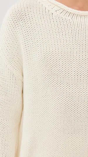 LA LIGNE Solid Marina Sweater - Ivory