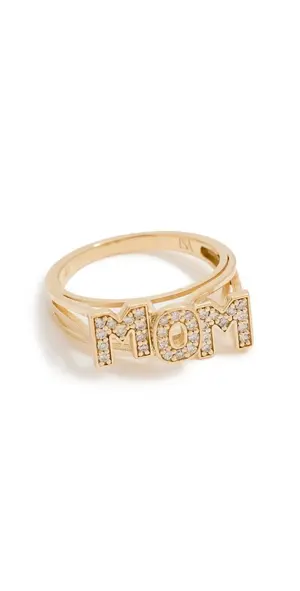 ISA GRUTMAN 14k Diamond "mom" Ring