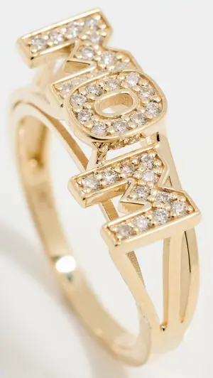 ISA GRUTMAN 14k Diamond "mom" Ring
