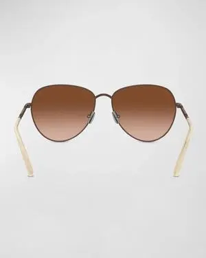 Brunello Cucinelli Brunello Cucinelli Aviator Sunglasses Bronze