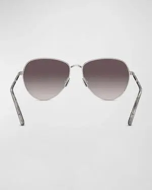 Brunello Cucinelli Aviator Sunglasses - Silver