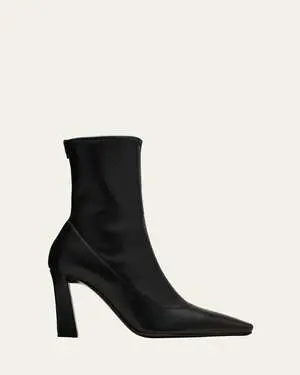GIUSEPPE ZANOTTI Barbaro Stretch Leather Ankle Booties
